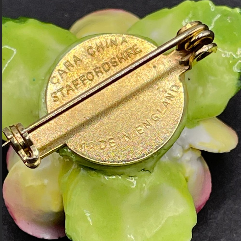 B-17 -Vintage Cara China Staffordshire Pink Porcelain… - Gem